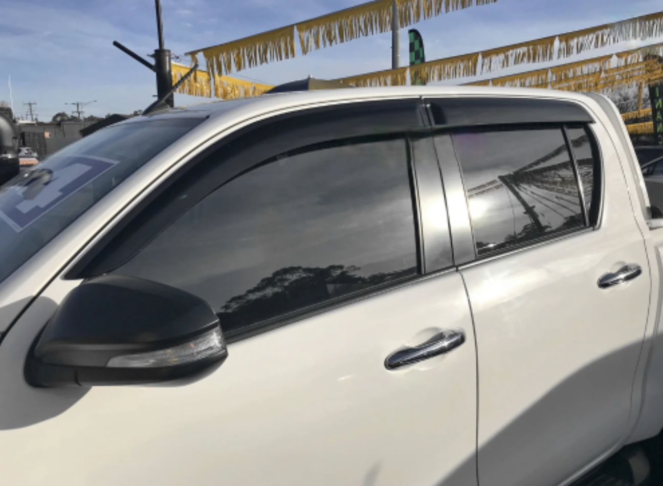 Premium Weathershields Tinted Window Visors Toyota Hilux 2015-2024 Dua ...