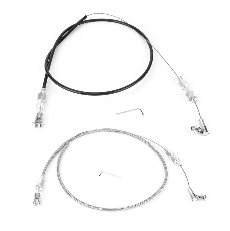 Chevy Ford Accelerator Cable Throttle Cable 36in Stainless Steel Braid ...