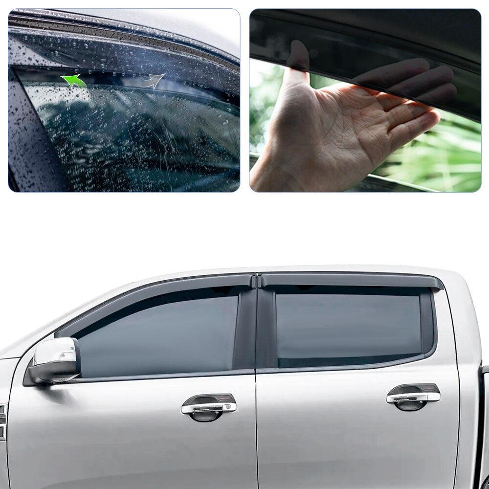 Ford Ranger Weather Shields Visors 2012-2021 Rain Deflectors Weathersh ...